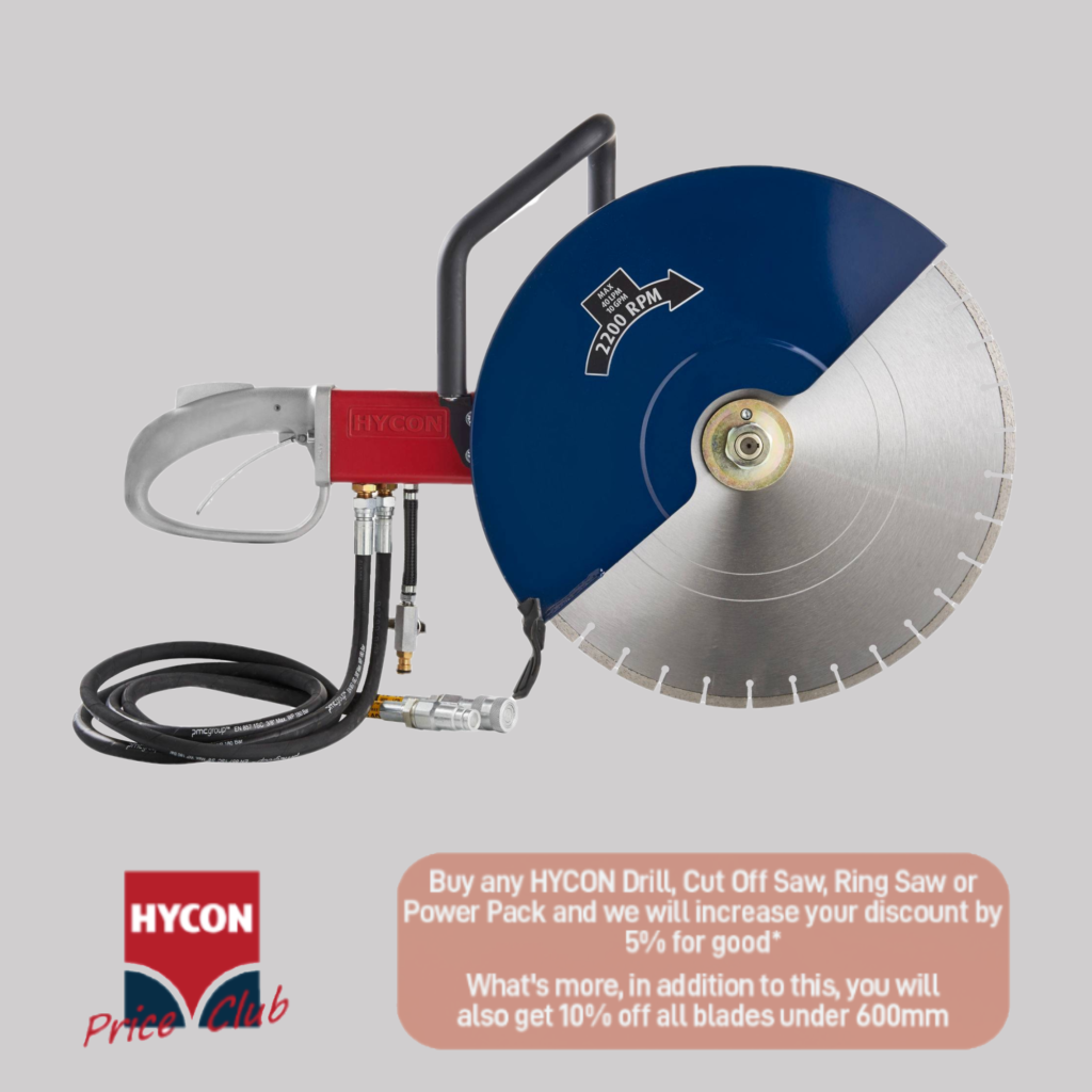 HYCON HYDRAULIC SAWS and DRILLS | Hertfordshire Diamond Products