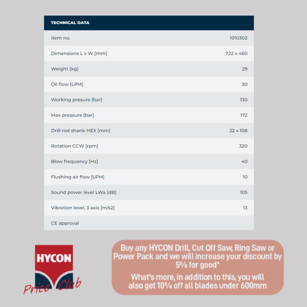 Hycon Rock Drill | Hertfordshire Diamond Products